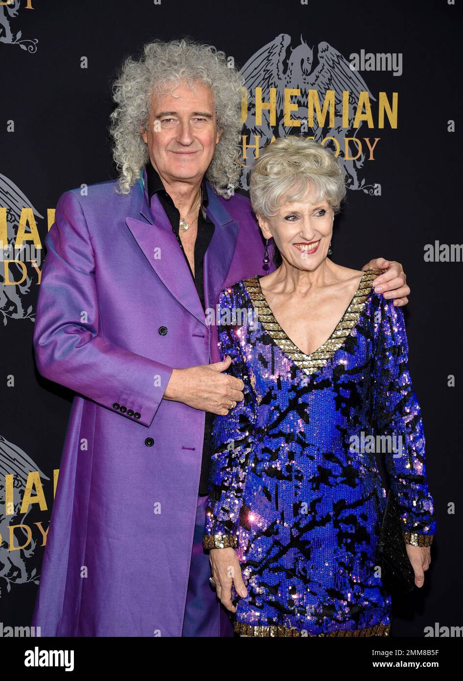 Original Queen band member Brian May and wife Anita Dobson attend the ...