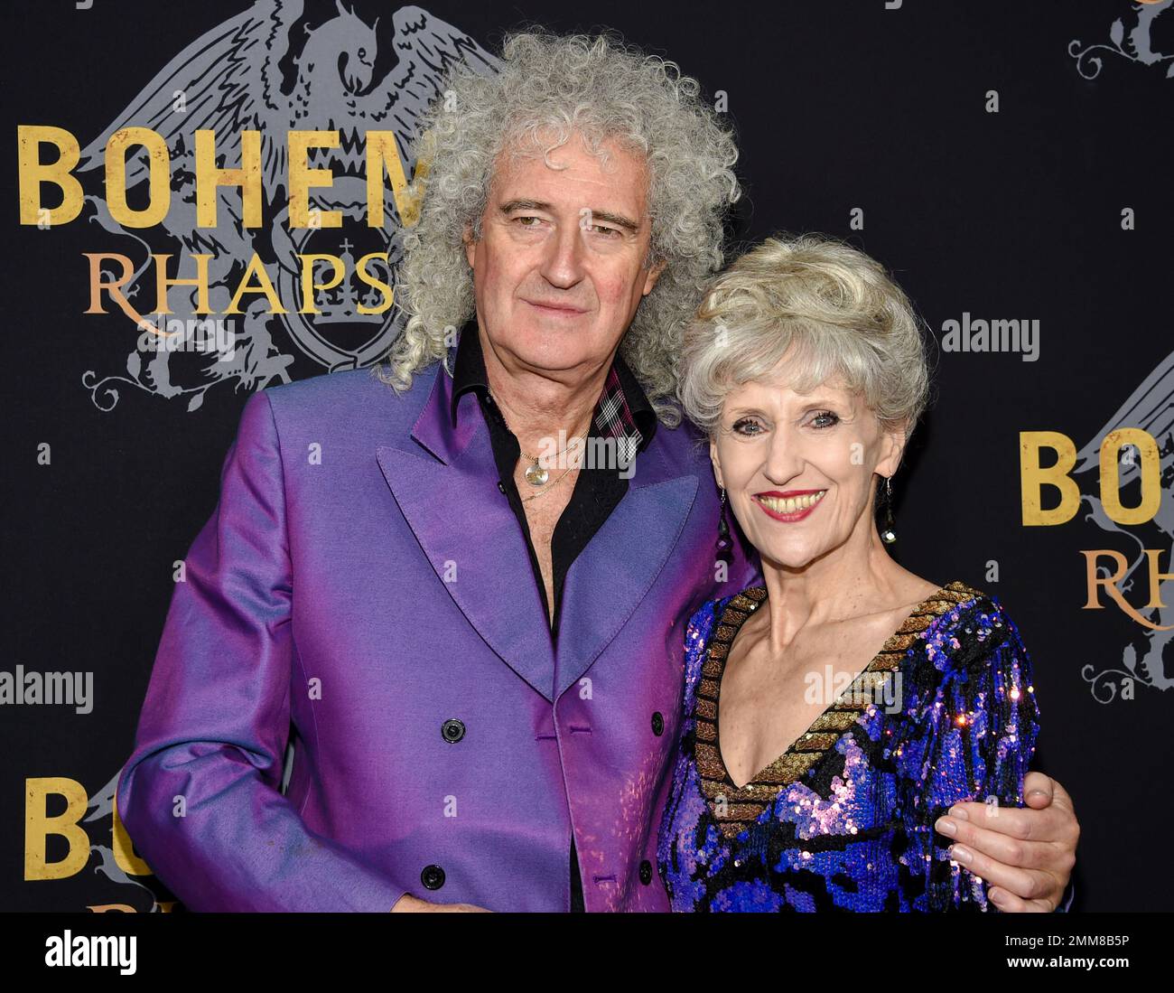 Original Queen band member Brian May and wife Anita Dobson attend the ...