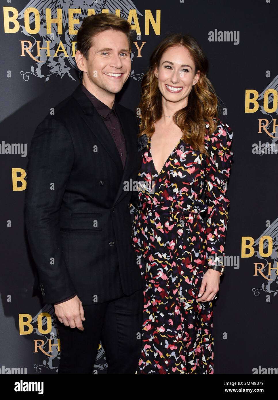 Actor Allen Leech and fiancee Jessica Herman attend the premiere of ...