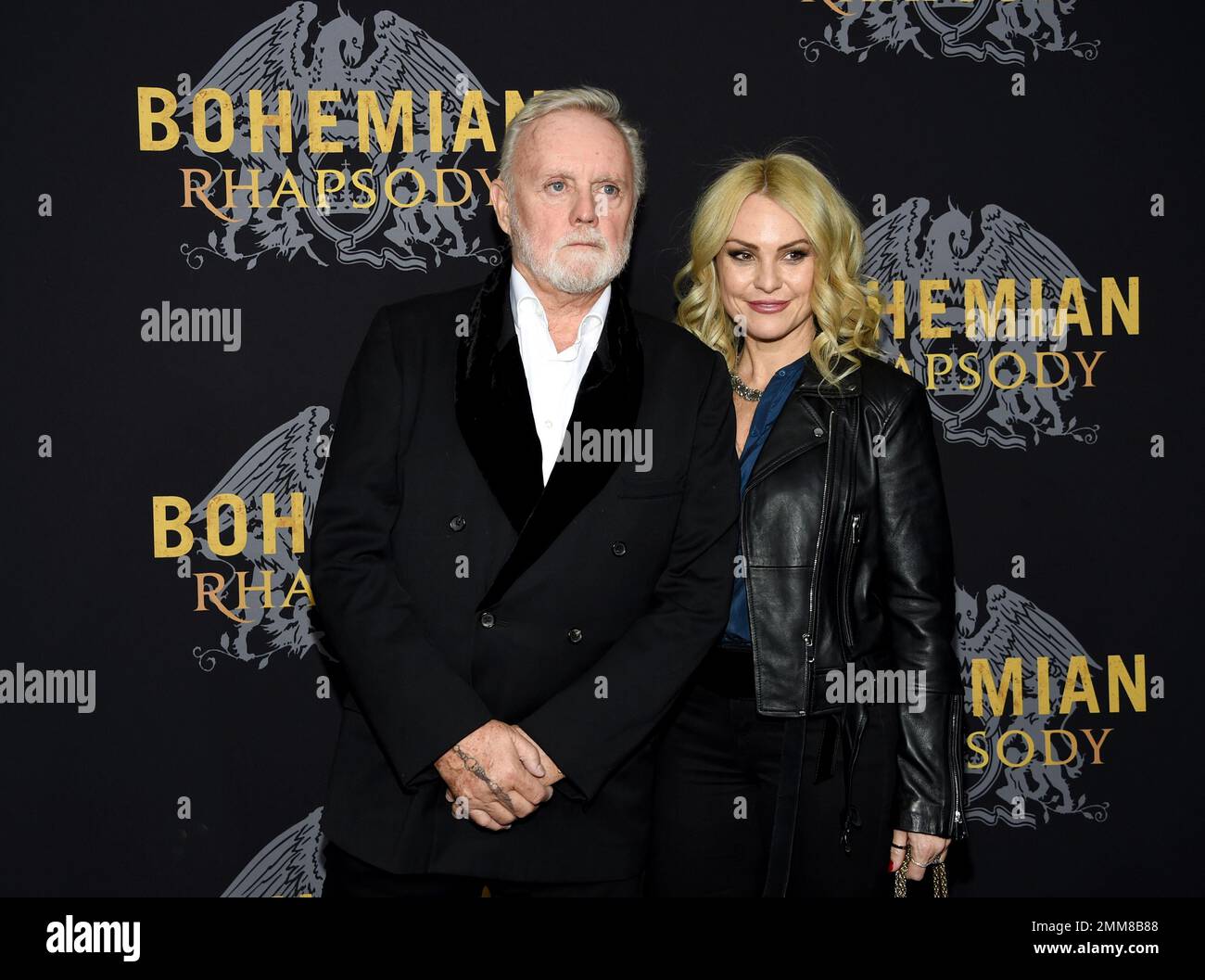 Original Queen band member Roger Taylor and wife Sarina Potgieter ...