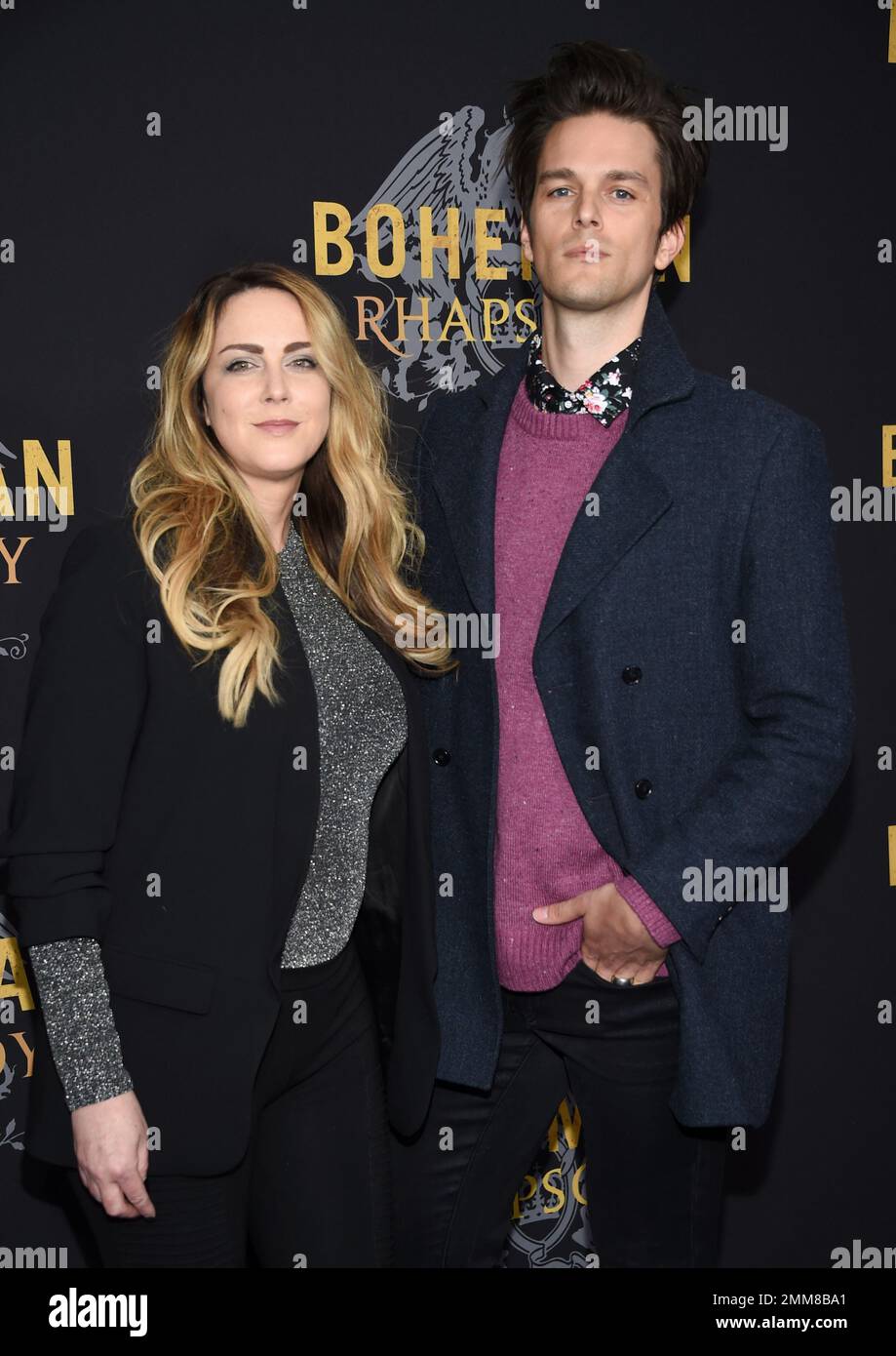 Musician Dallon Weekes and wife Breezy Douglas attend the premiere of ...