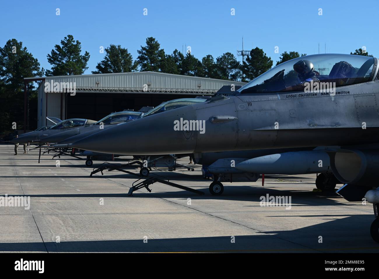 U.S. Air Force 1st Lt. Miranda Jones, 157th Fighter Squadron F-16 ...