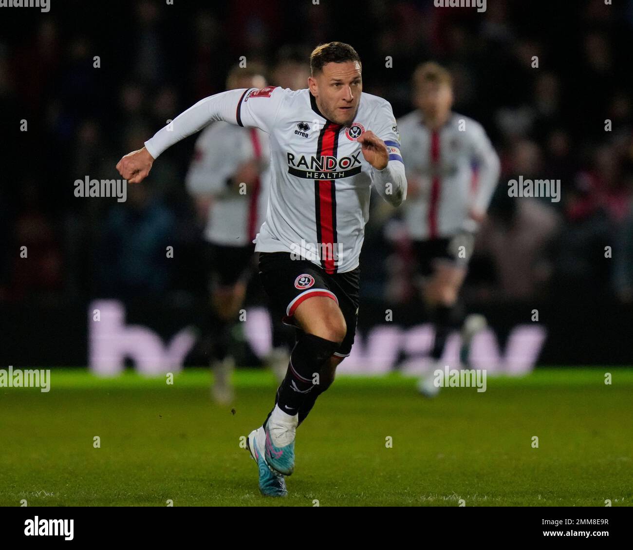 Billy Sharp #10 of Sheffield United chases a loose ball during the ...