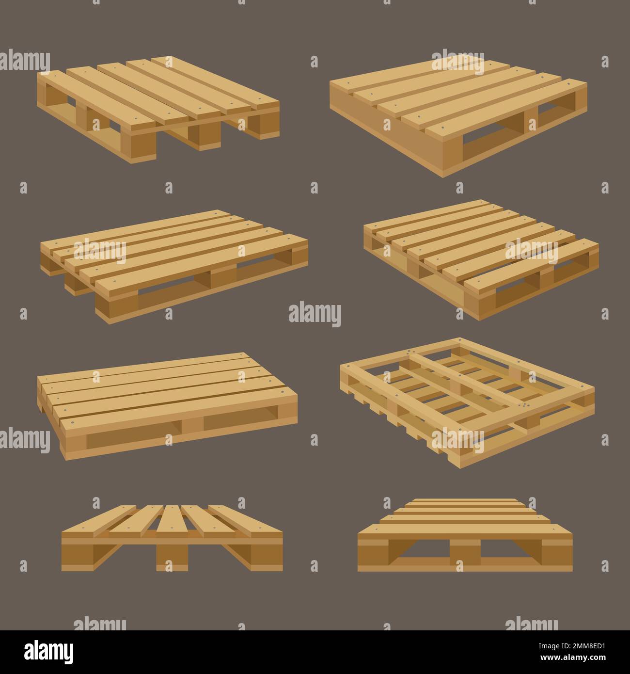 Wooden pallet. Shopping box and places for warehouse stacking pallet ...