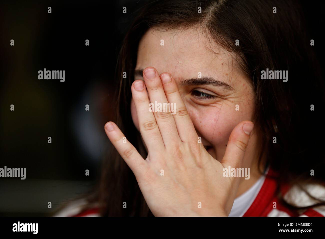 Colombian Formula One driver Tatiana Calderon smiles as she becomes the ...