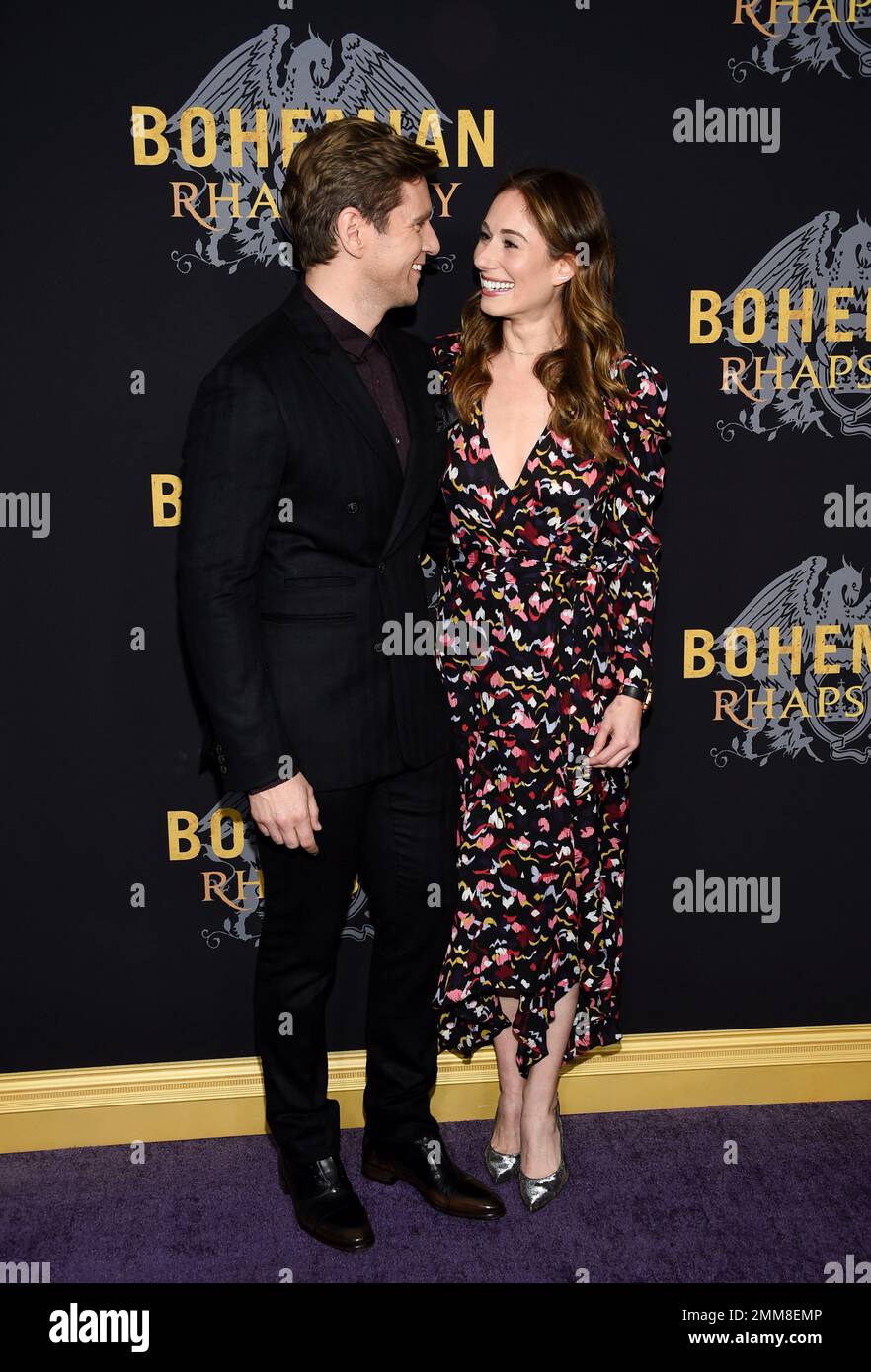 Actor Allen Leech and fiancee Jessica Herman attend the premiere of ...