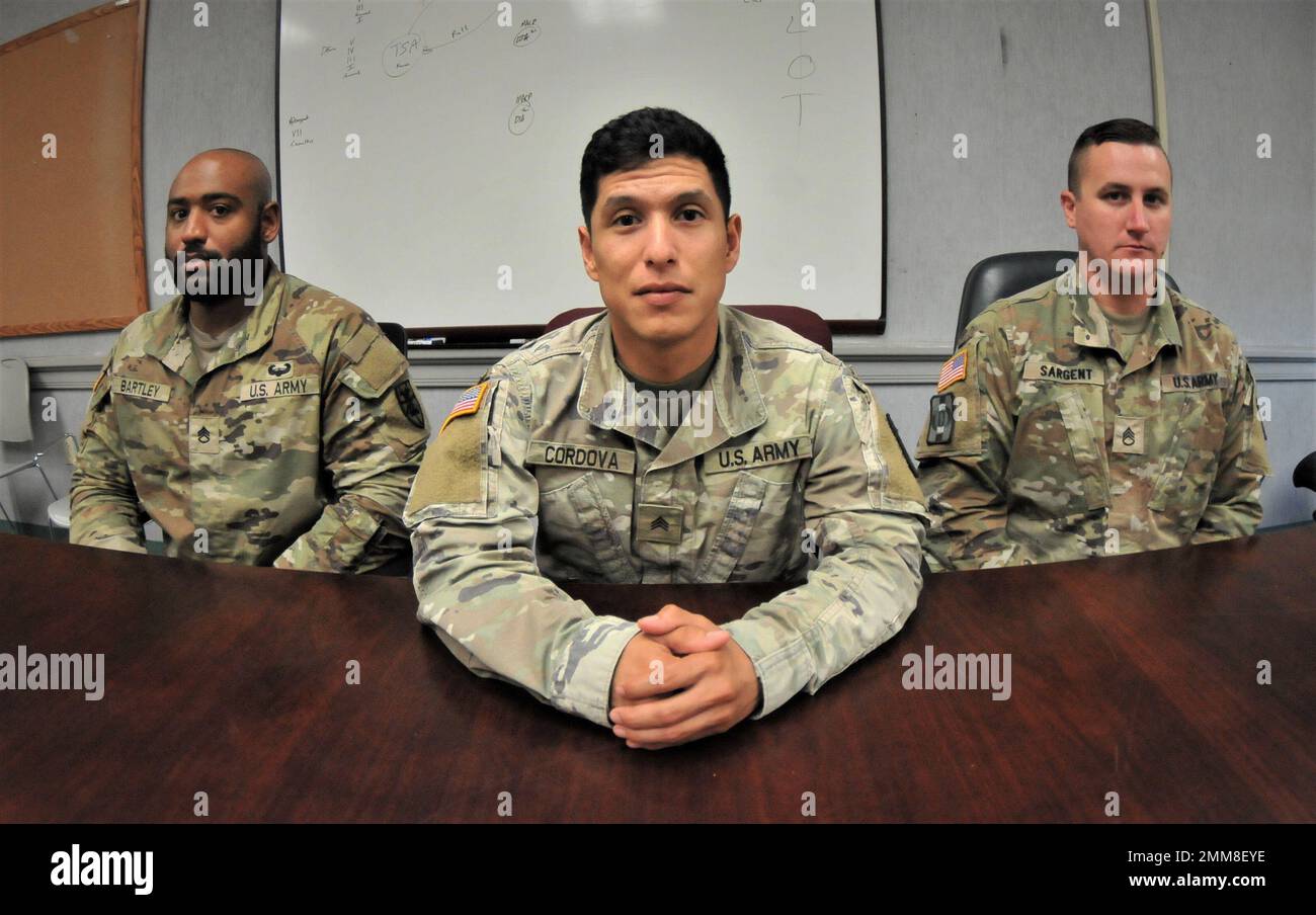 Staff Sgt. Lavell Bartley, 27, Sgt. Marcus Cordero, 29, and SSG Shawn Sargent, 30, pose for a ...