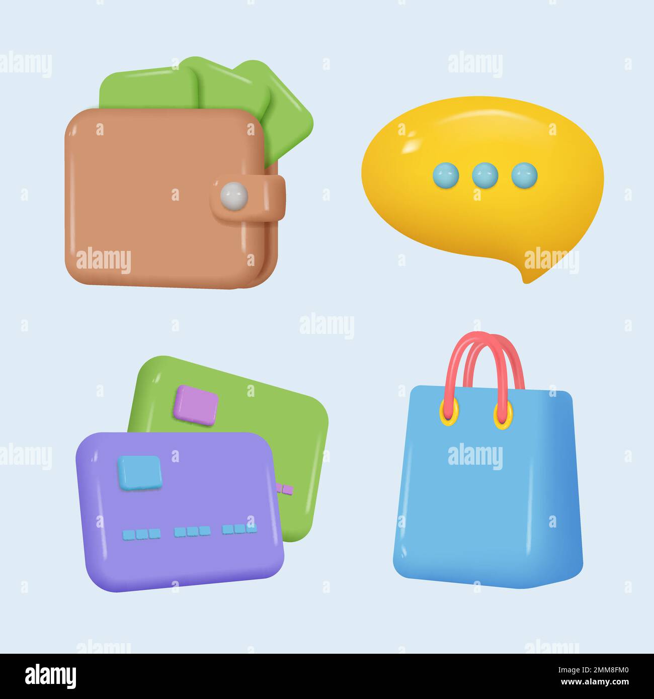 Plasticine icons. Business and marketing media signs in cartoon style ...