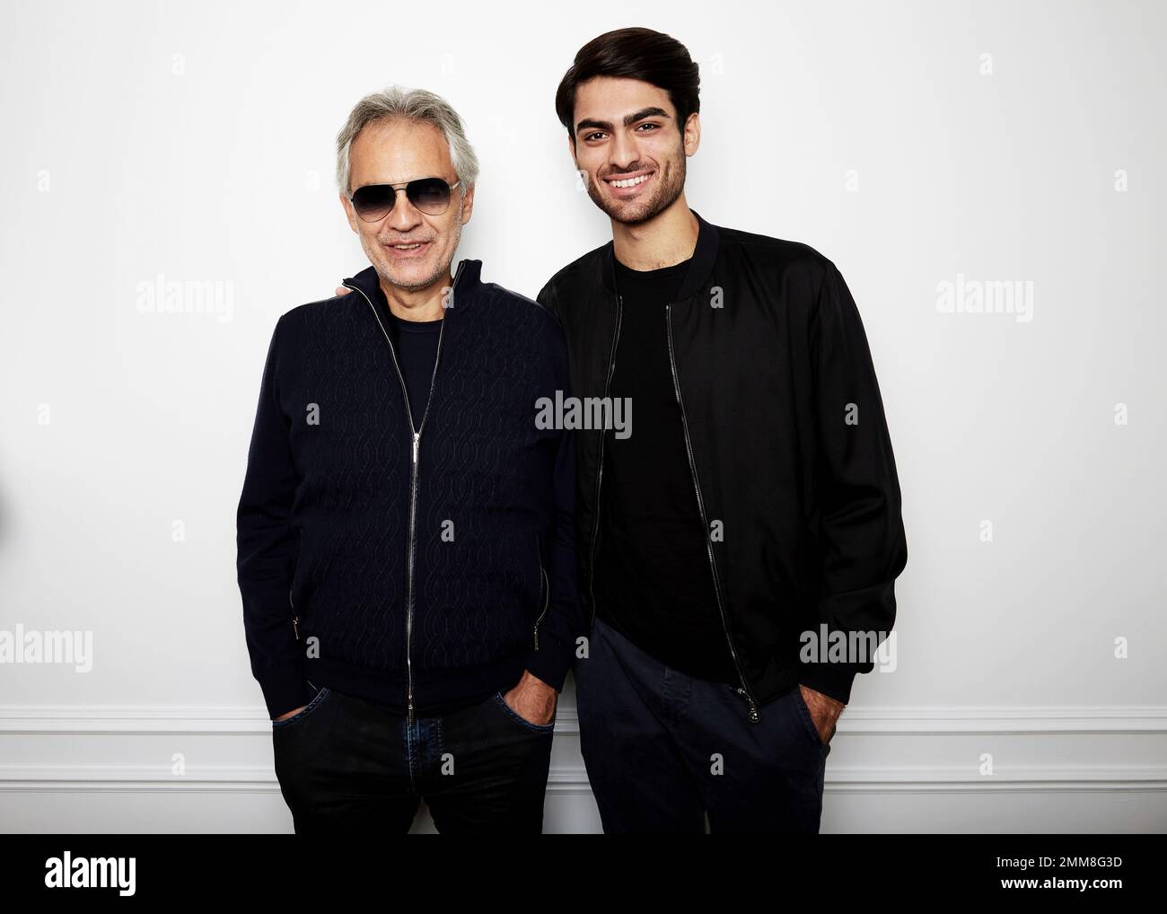 In this Oct. 26, 2018 photo, Andrea Bocelli and his son Matteo Bocelli ...
