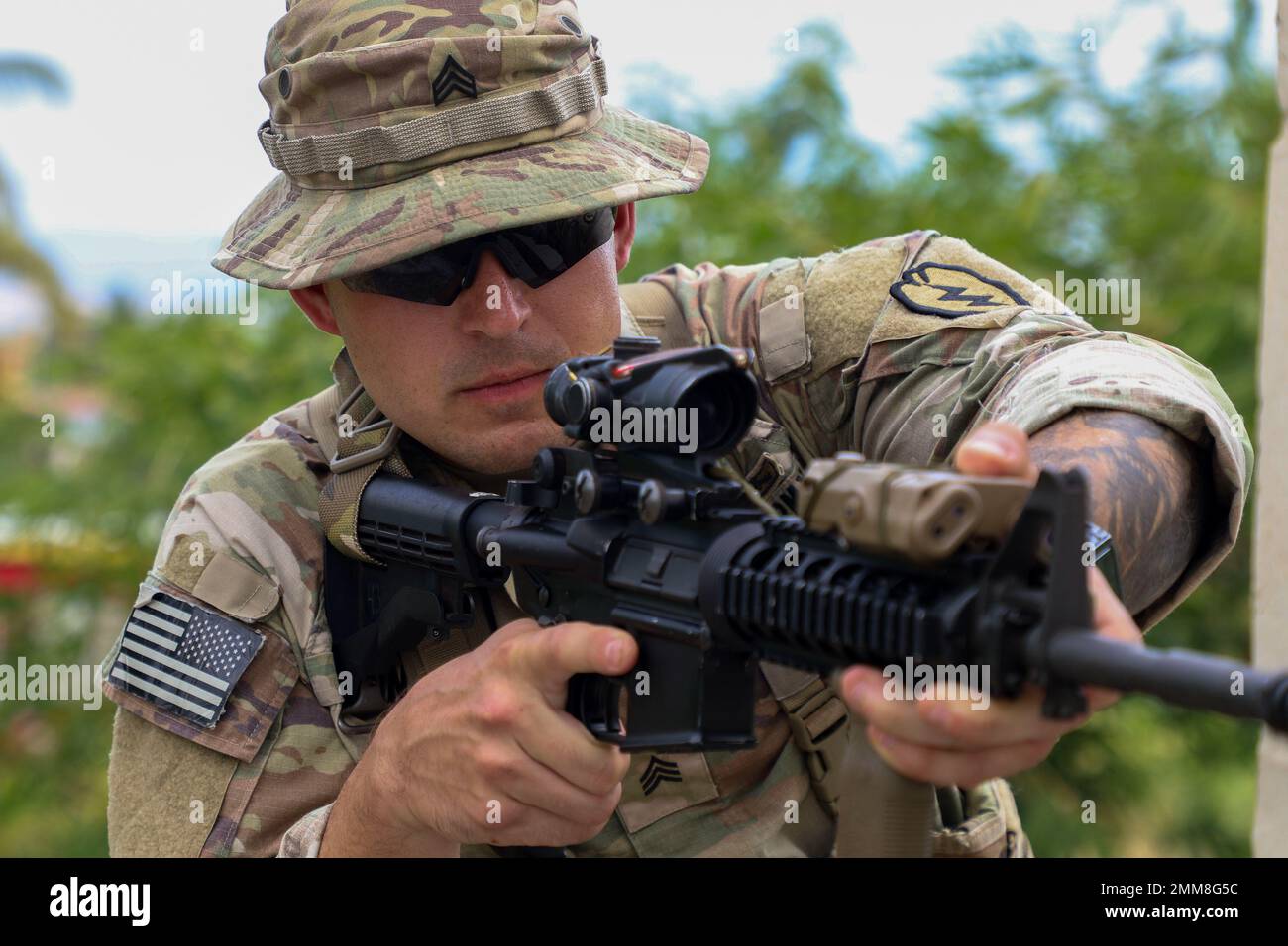 Sgt. Joshua Barnes, a team leader assigned to B Company, 2nd Battalion ...