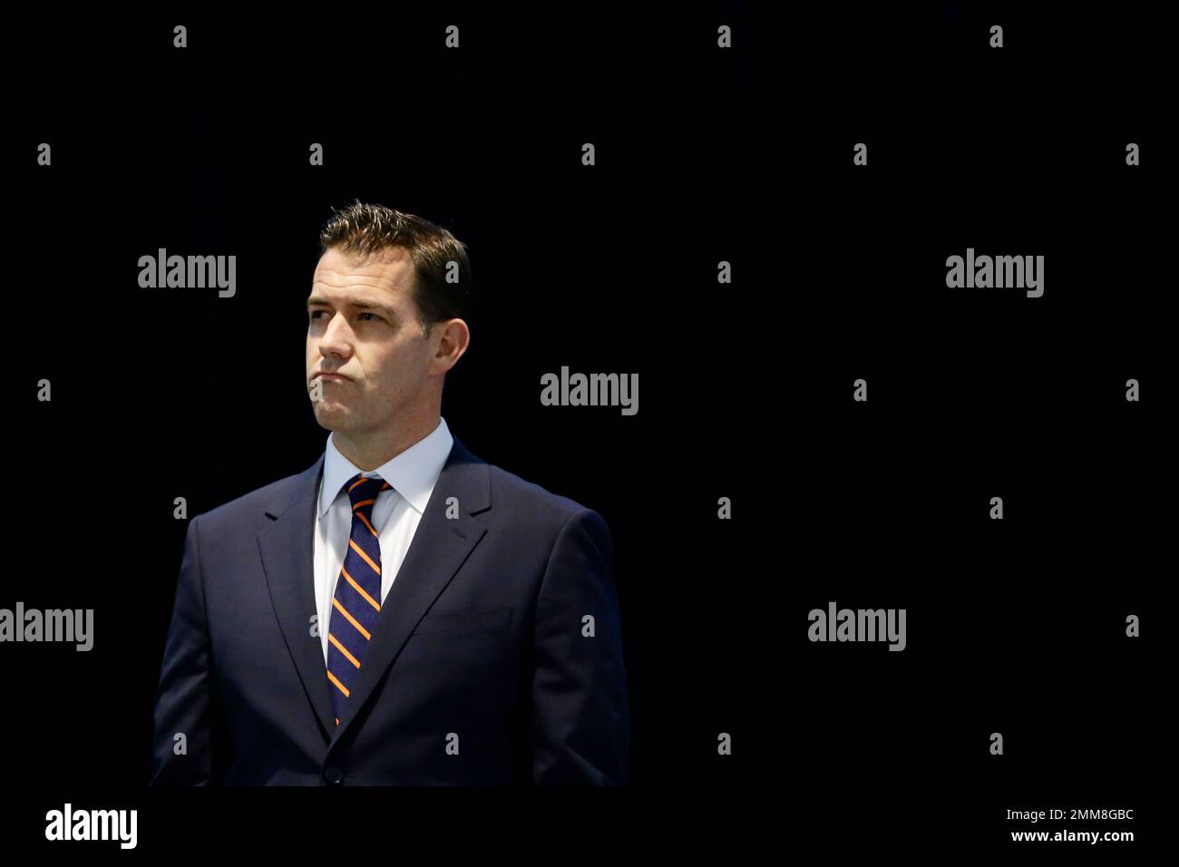 Brodie Van Wagenen waits to be introduced as the New York Mets baseball ...
