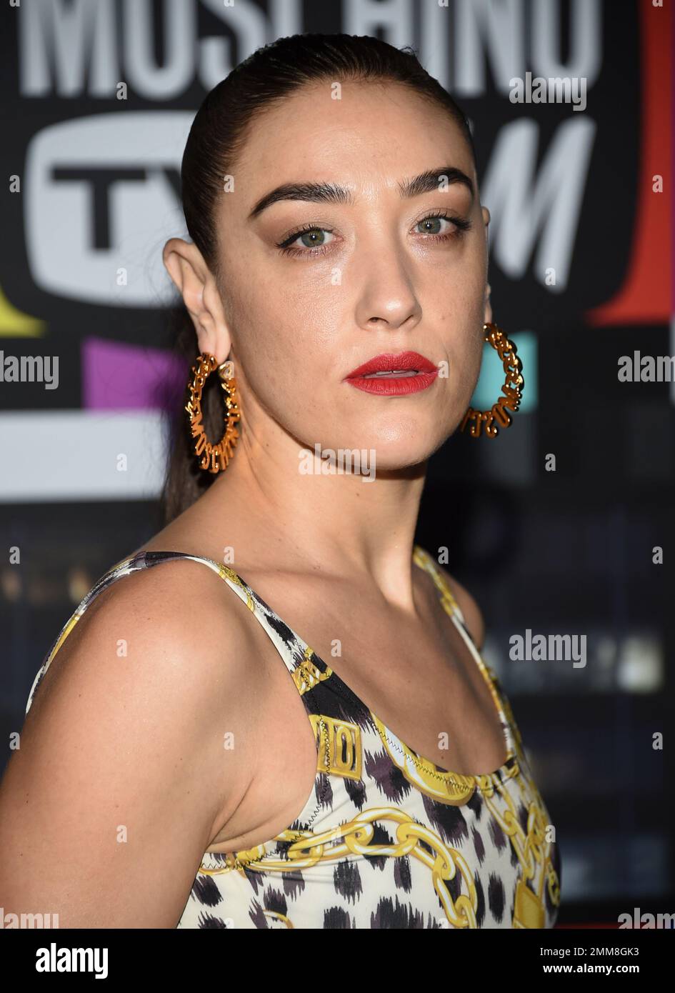 Actress Mia Moretti attends the Moschino x H&M fashion show at Pier 36 ...