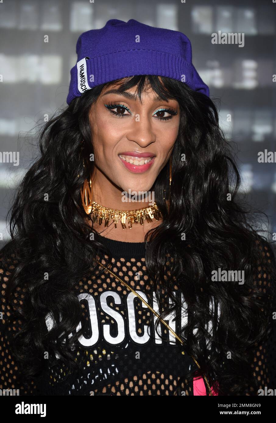 Actress MJ Rodriguez attends the Moschino x H&M fashion show at Pier 36 ...
