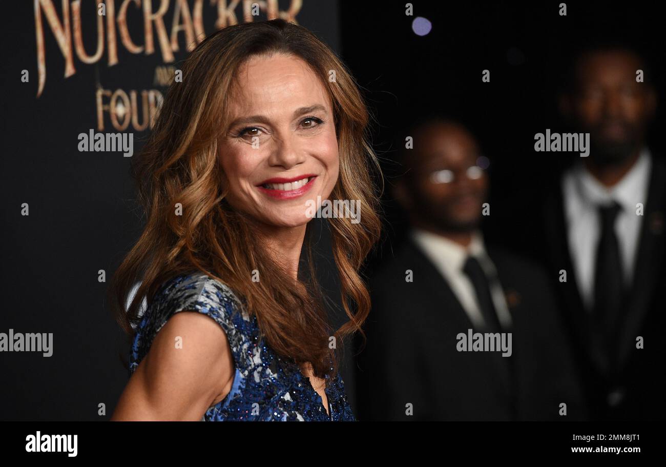 Actress Lena Olin poses at the premiere of the film "The Nutcracker and ...
