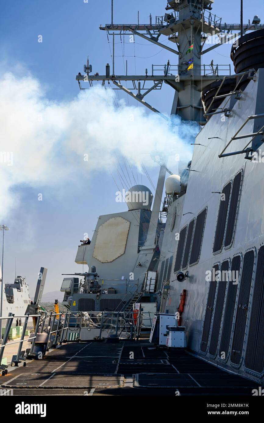 The Arleigh Burke-class guided-missile destroyer USS Shoup (DDG 86 ...