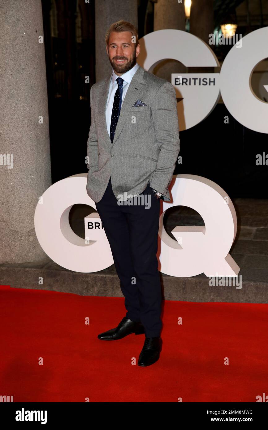 Rugby Player Chris Robshaw poses for photographers on arrival at the GQ ...