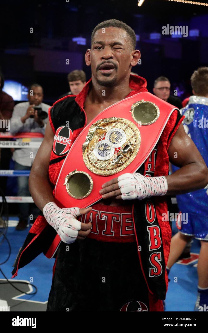 Daniel Jacobs poses for photographs after a IBF middleweight ...