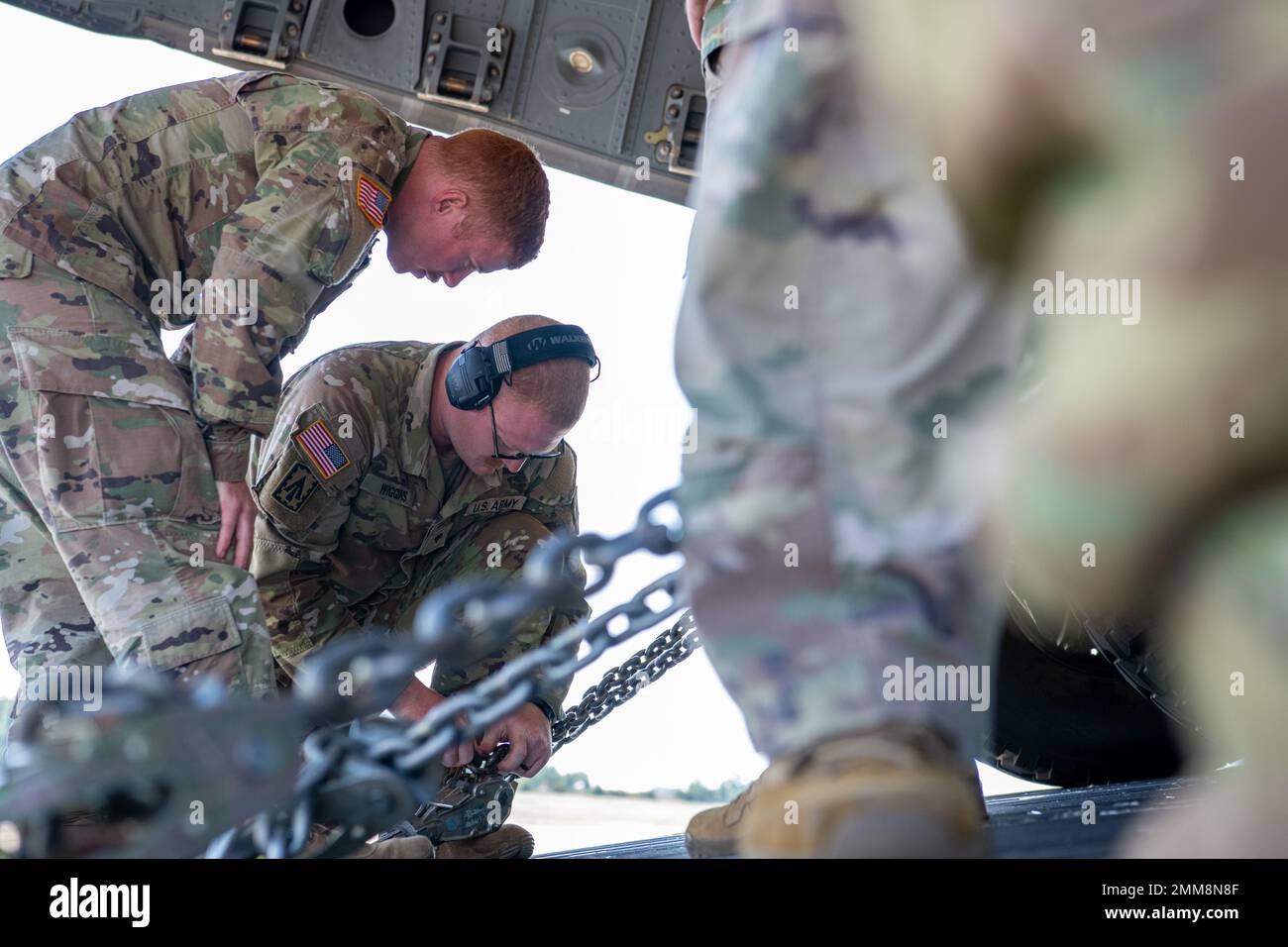 U.S. Army Soldiers from the 108th Air Defense Artillery Brigade tie ...
