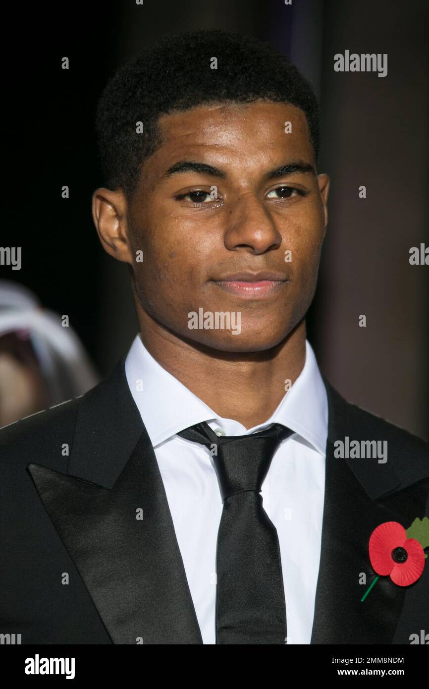 Marcus Rashford poses for photographers upon arrival for the Pride of ...
