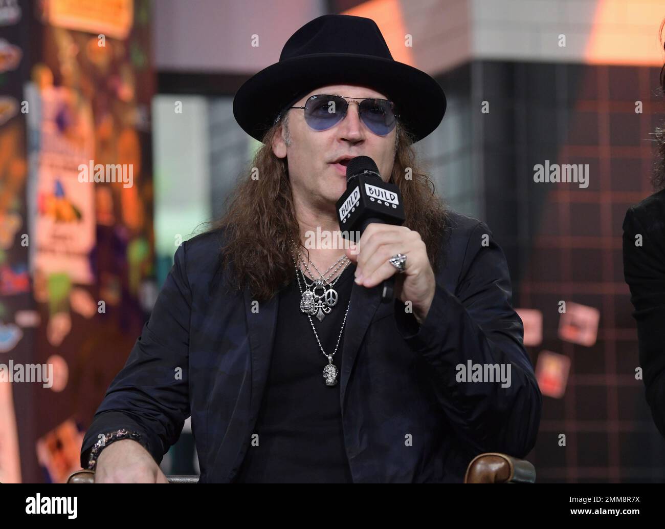 Musician Eric Singer from the rock band Kiss participates in the BUILD ...