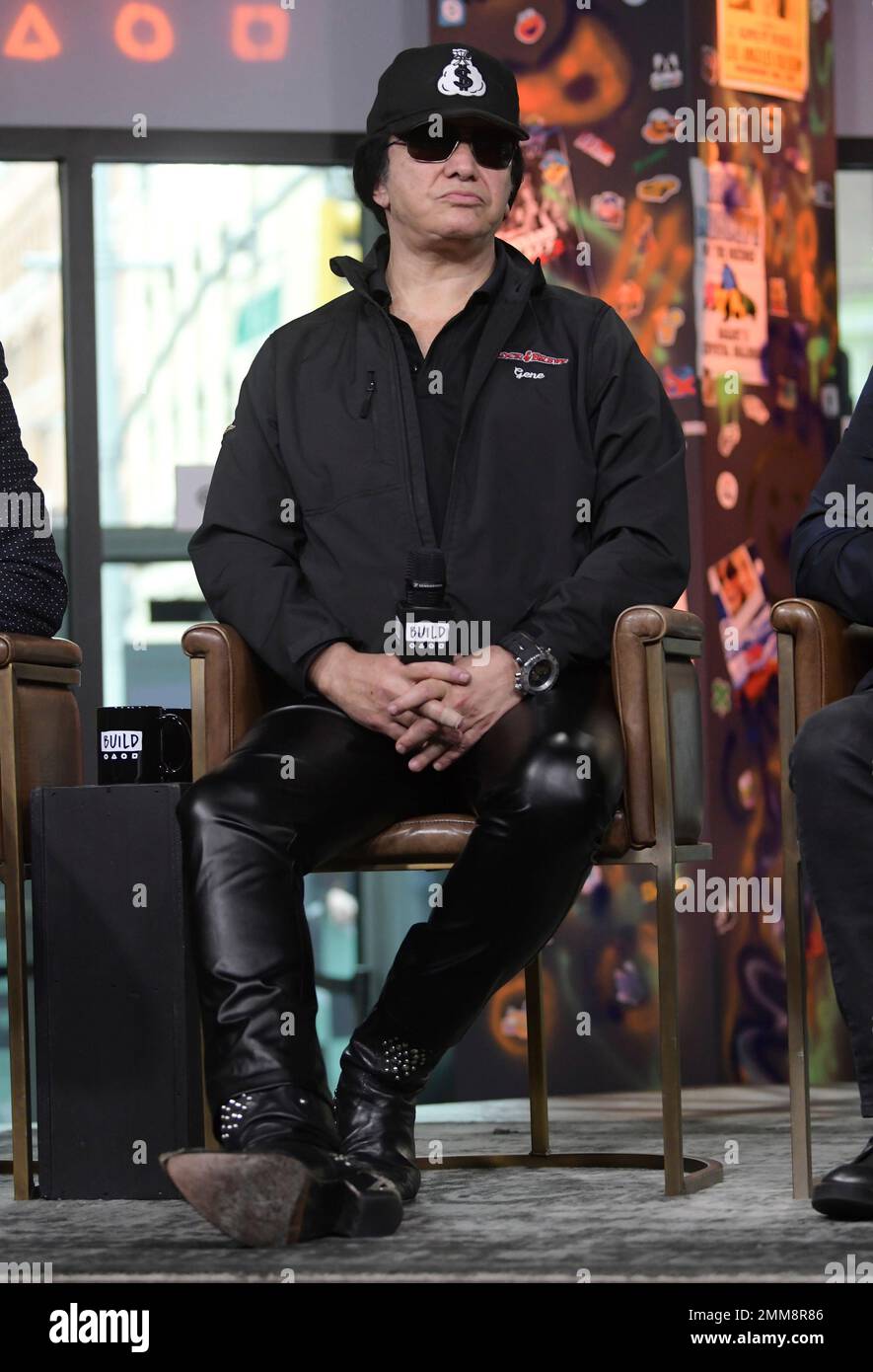 Musician Gene Simmons from the rock band Kiss participates in the BUILD ...