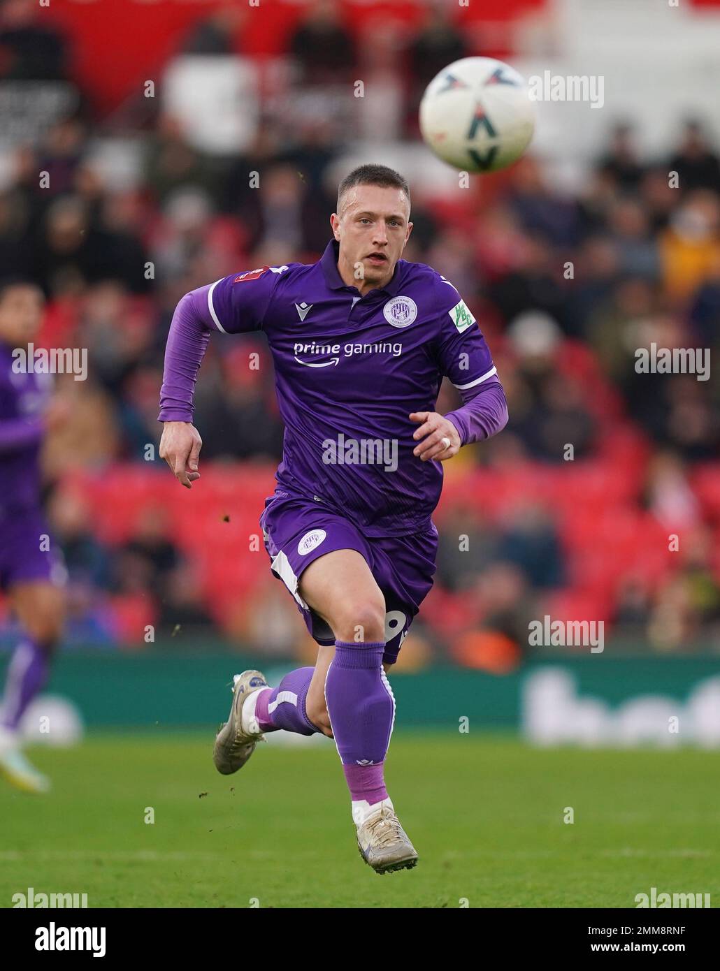 Stevenage's Luke Norris during the Emirates FA Cup fourth round match ...