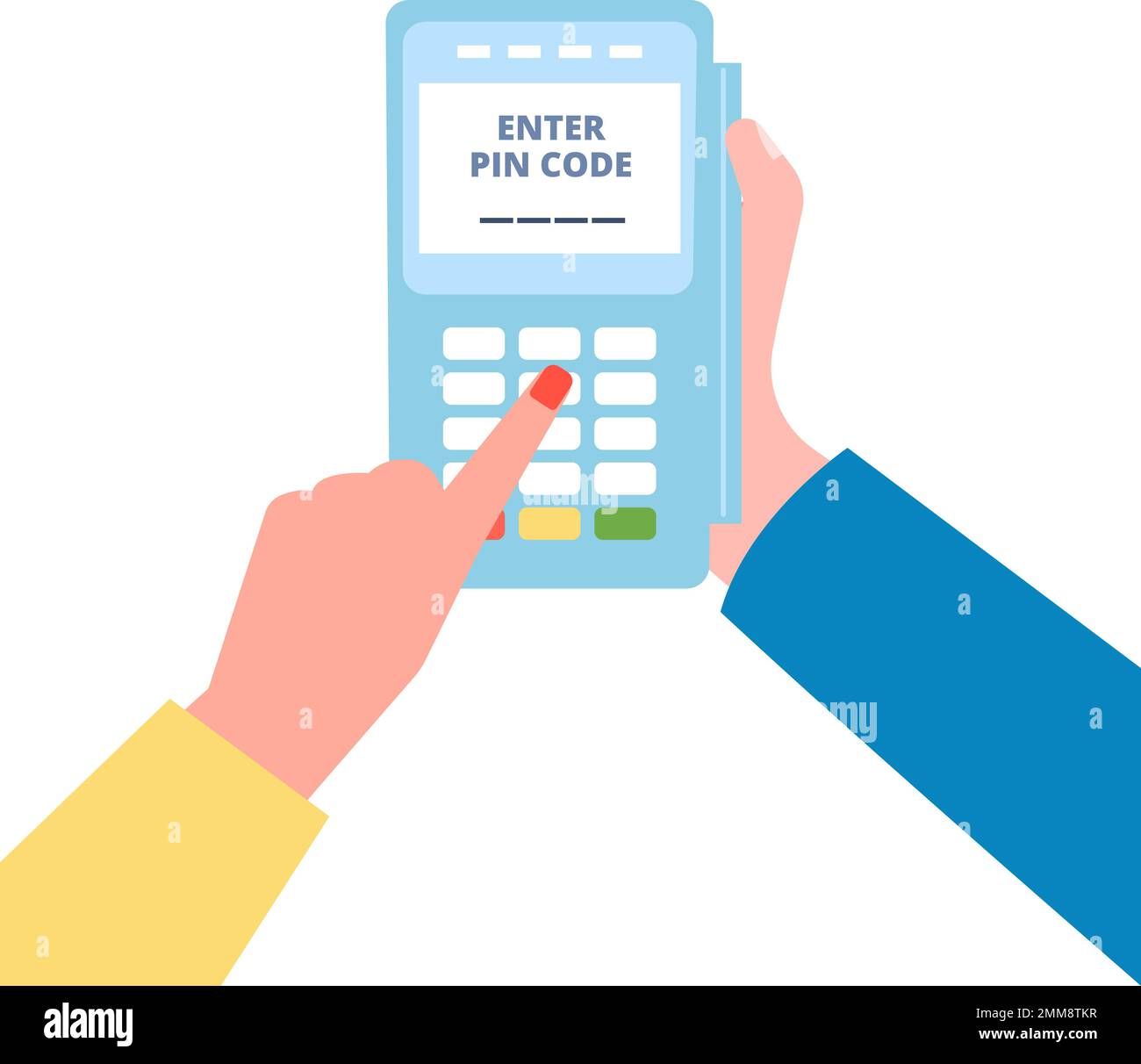 Hand holding card reader Stock Vector Images - Alamy