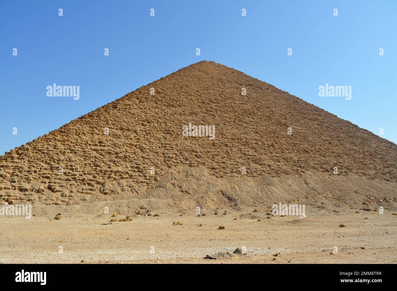 The red north pyramid of Dahshur of king Sneferu, named for the rusty ...