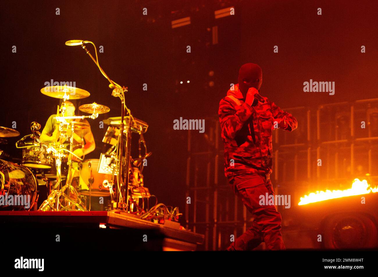 Josh Dun, left, Tyler Joseph and of the band Twenty One Pilots perform ...