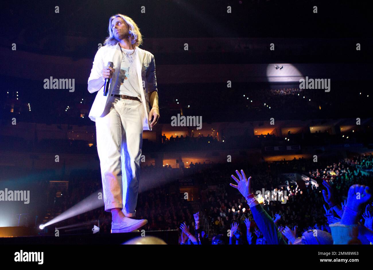 Aaron Bruno of the band AWOLNATION performs in concert as the opening ...