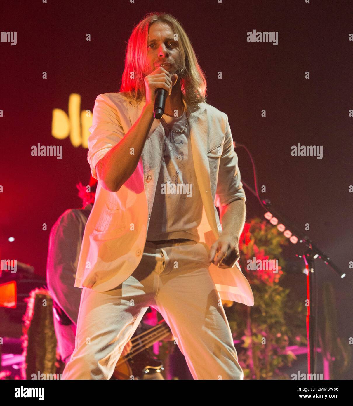 Aaron Bruno of the band AWOLNATION performs in concert as the opening ...