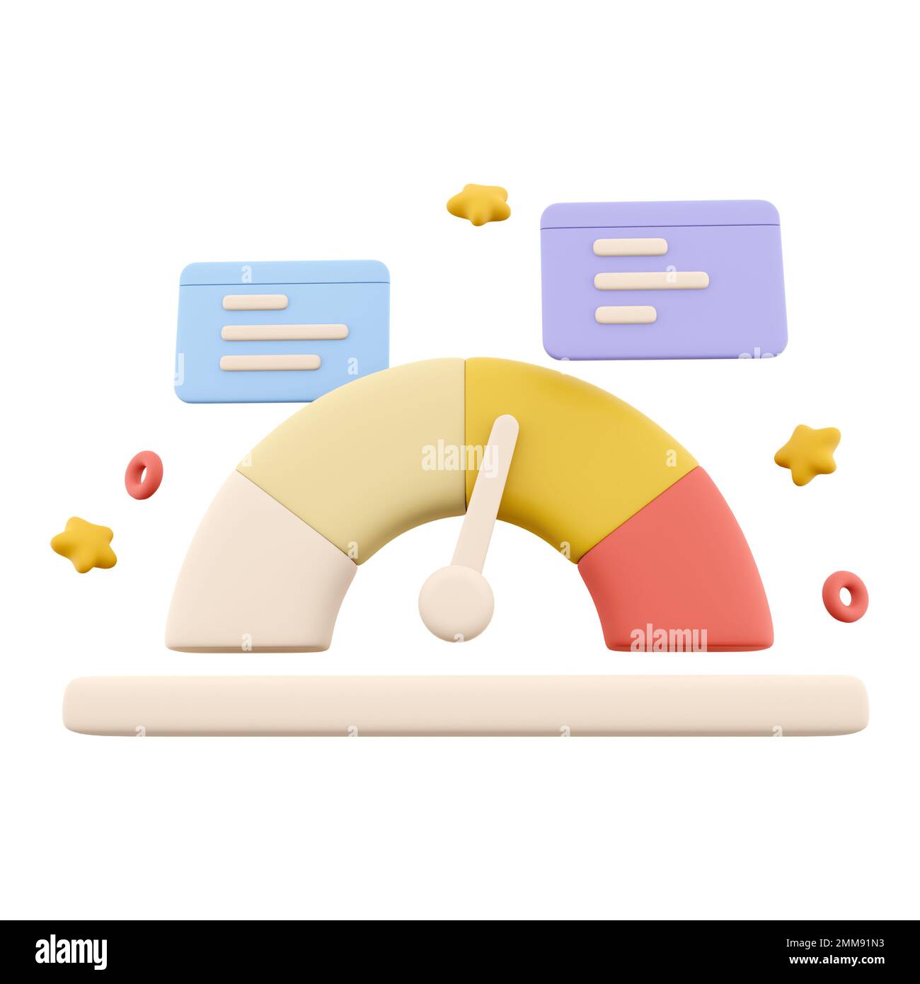 3d rendering arrow point scale speedometer icon. 3d render icon ...