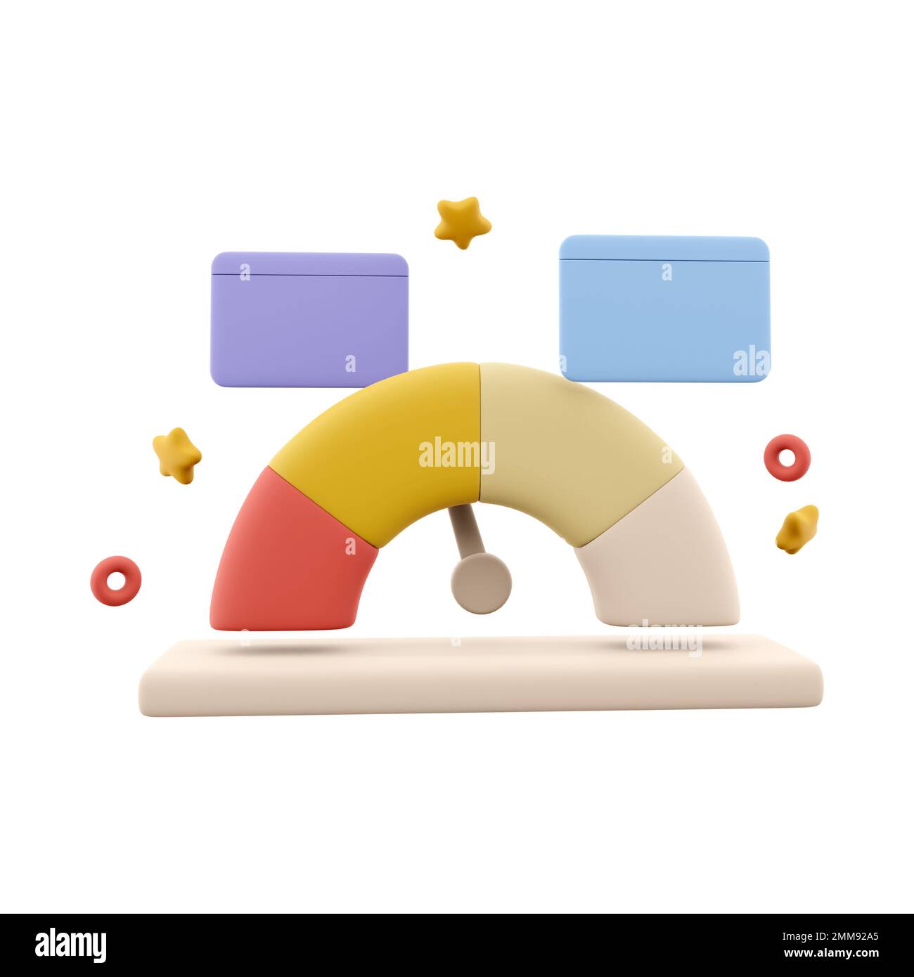 3d rendering arrow point scale speedometer icon. 3d render icon ...