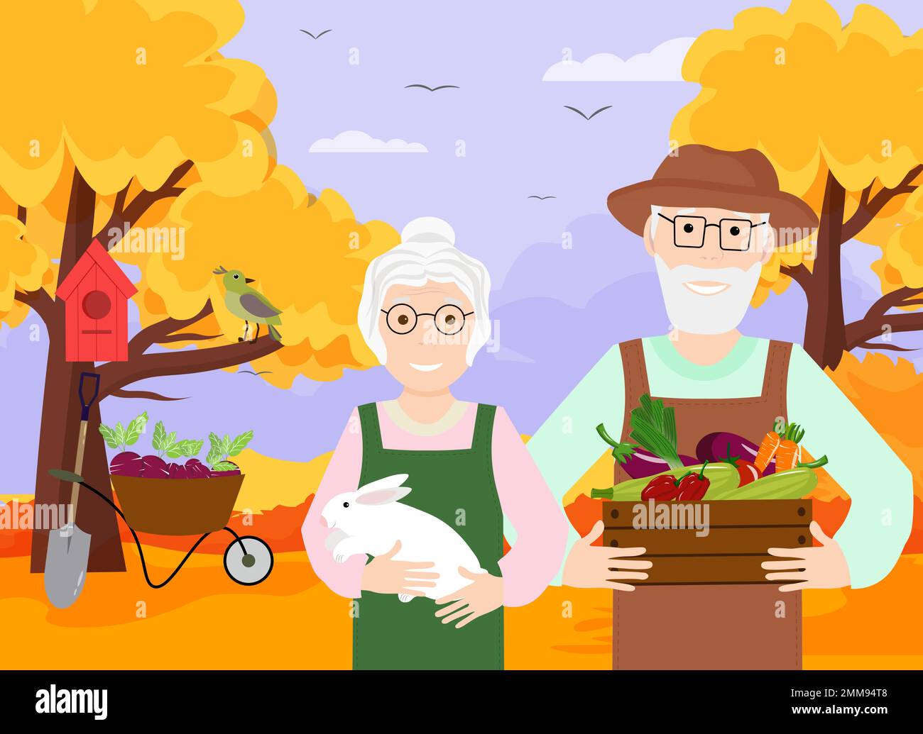 Gardening autumn job Stock Vector Images - Alamy