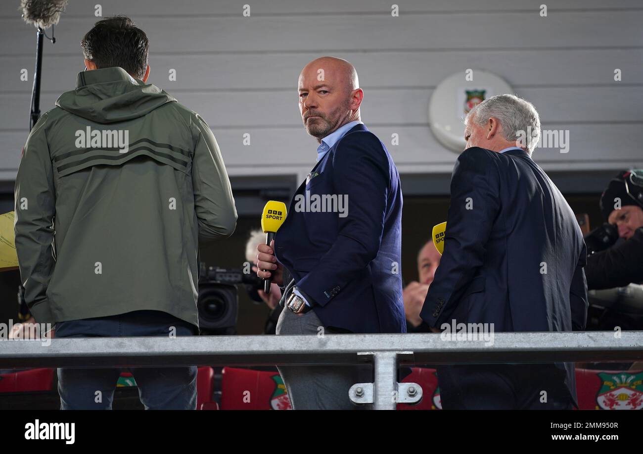 BBC Sport pundit Alan Shearer before the Emirates FA Cup fourth round ...