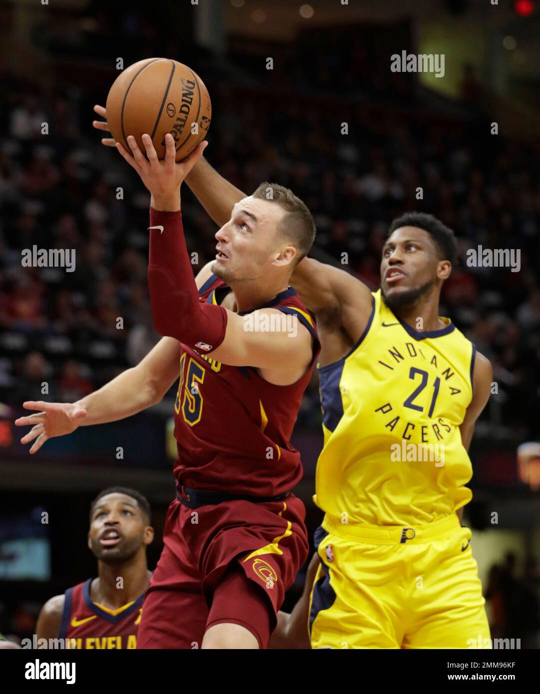 Cleveland Cavaliers' Sam Dekker (15) shoots against Indiana Pacers ...