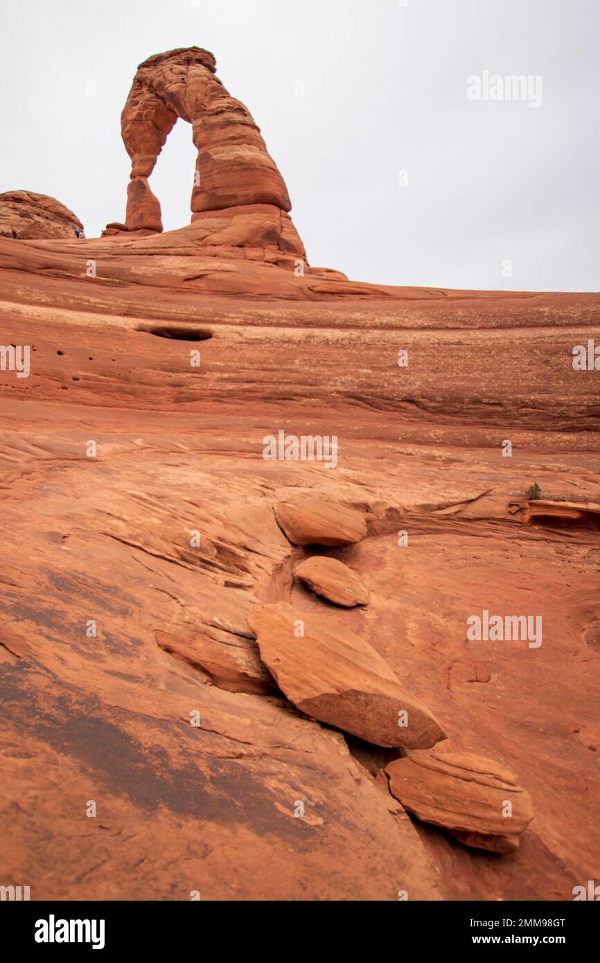 Delicate Arch is an icon of Arches National Park in Utah, USA Stock ...