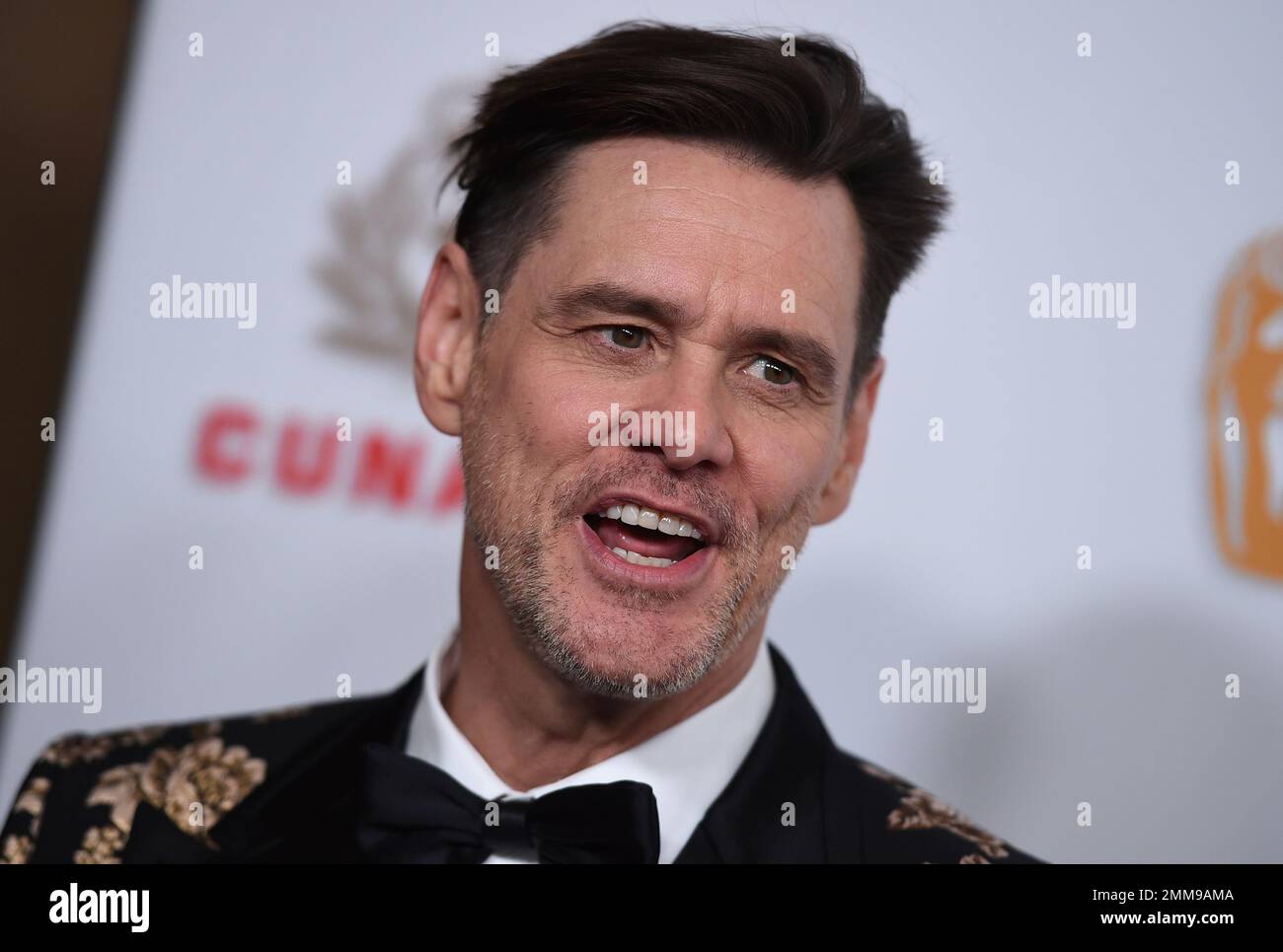 Jim Carrey arrives at the 2018 BAFTA Los Angeles Britannia Awards at ...