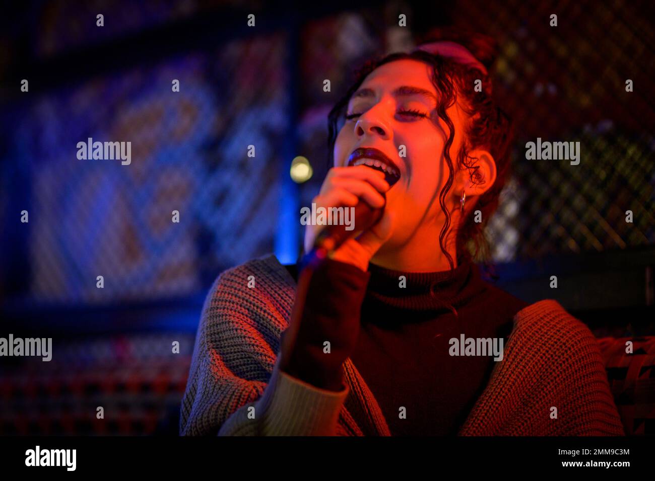 Sun 29 January 2023. Edinburgh, Scotland. Singer Katherine Aly performs ...