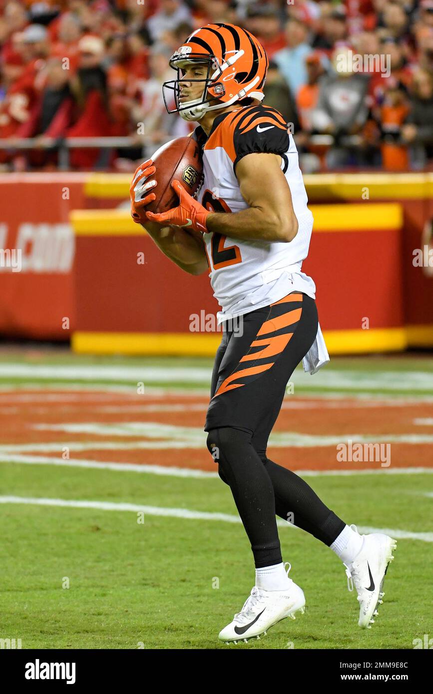 Cincinnati Bengals wide receiver Alex Erickson (12) takes a kickoff ...
