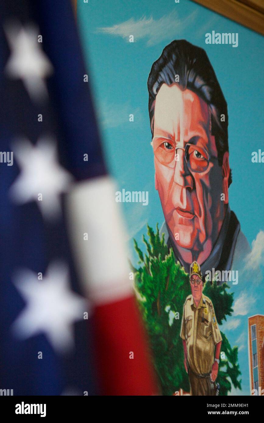 FILE - In this Oct. 15, 2012, file photo, a portrait commemorating ...