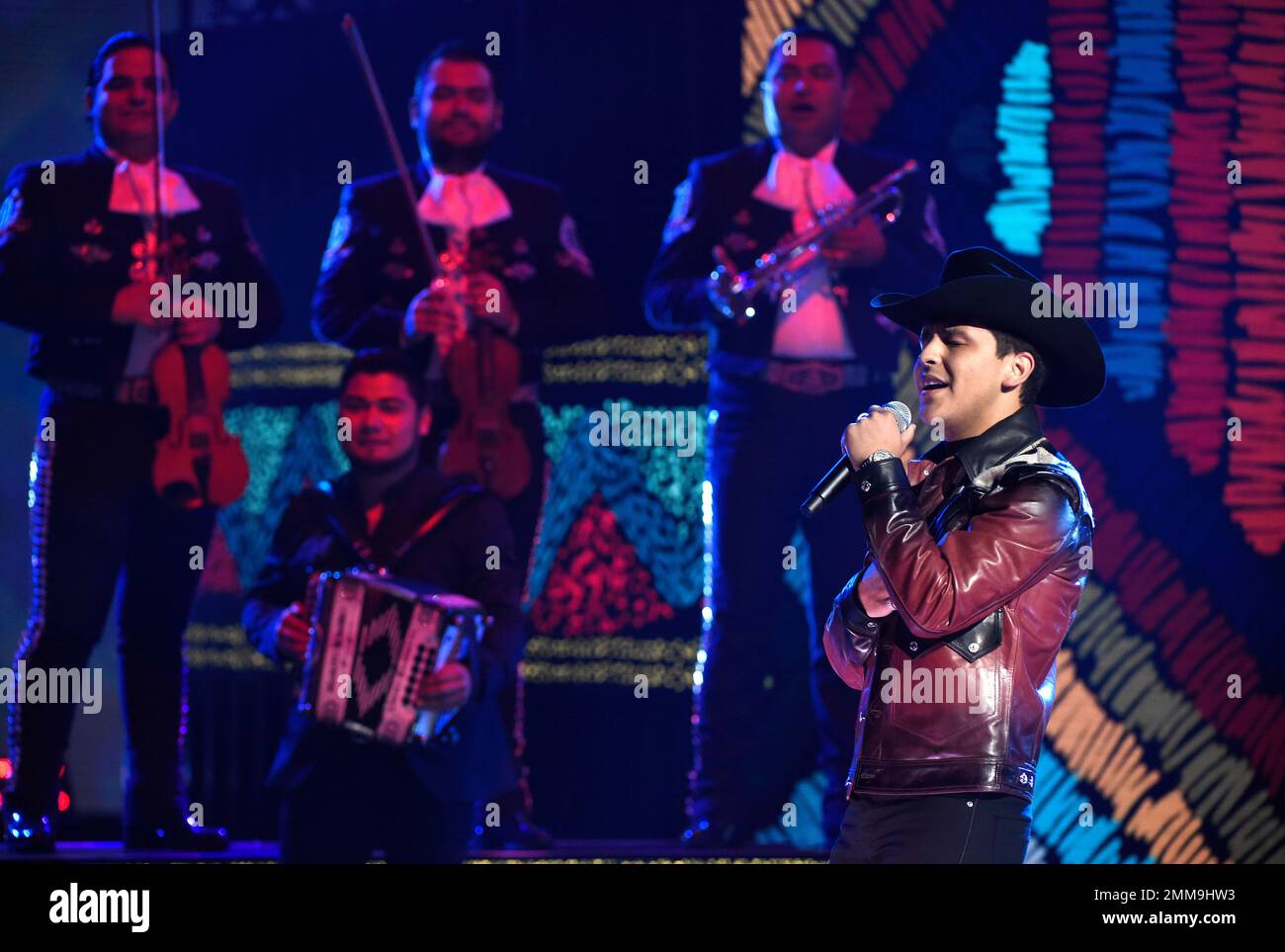 Christian Nodal performs "Te Falle" at the Latin American Music Awards ...
