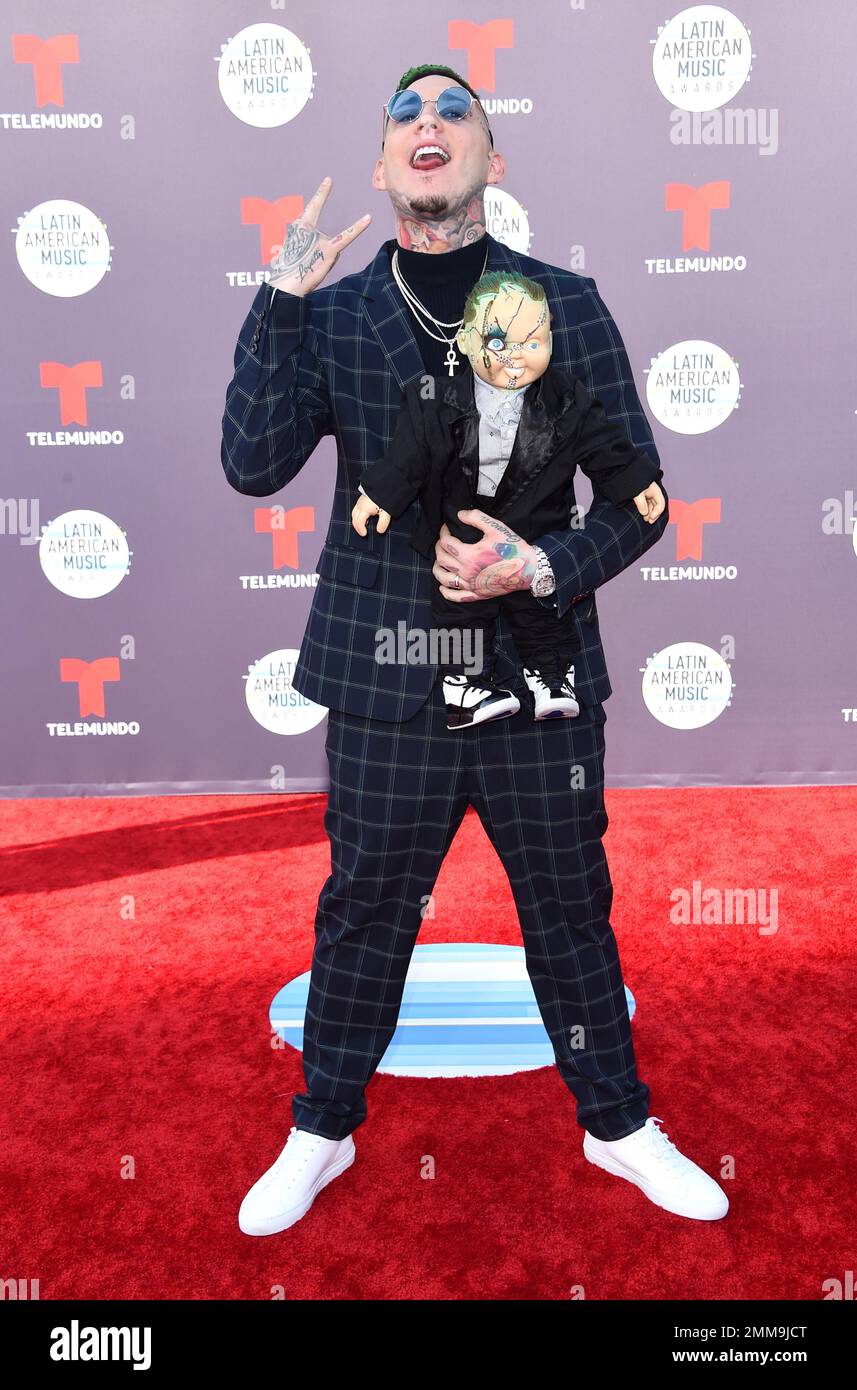 Lary Over arrives at the Latin American Music Awards at the Dolby ...