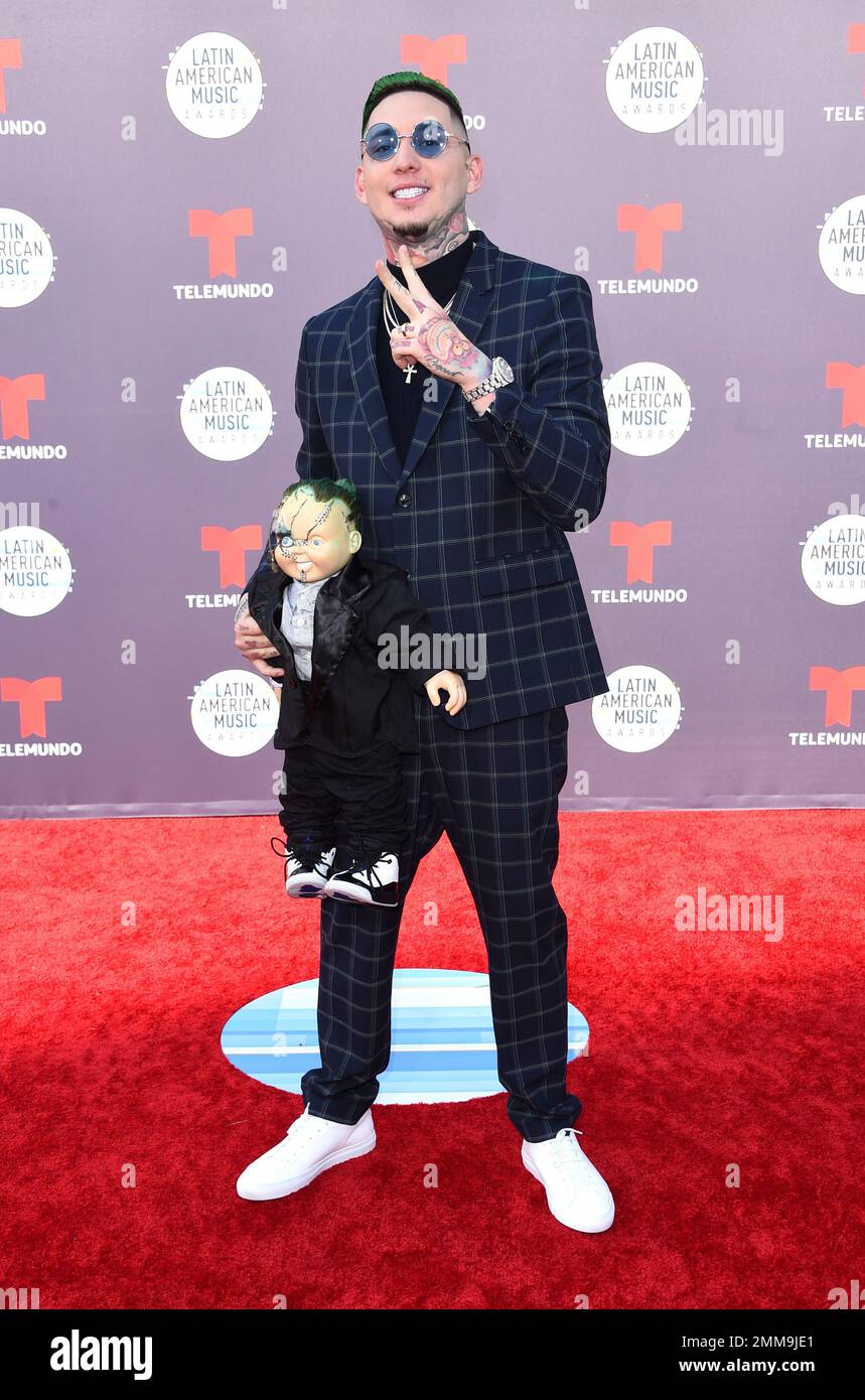 Lary Over arrives at the Latin American Music Awards at the Dolby ...