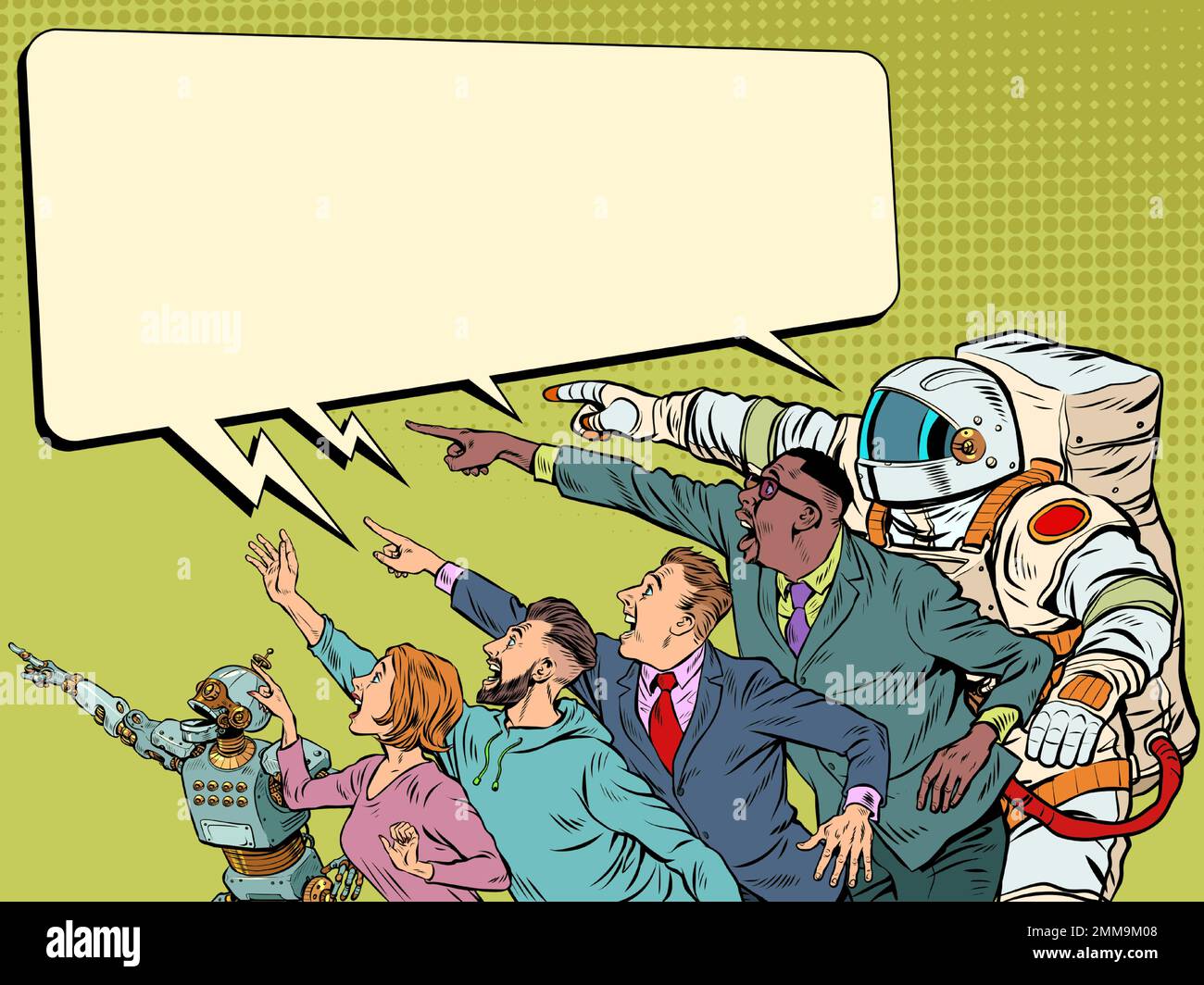 People point with their hand. Template advertising announcement news ...