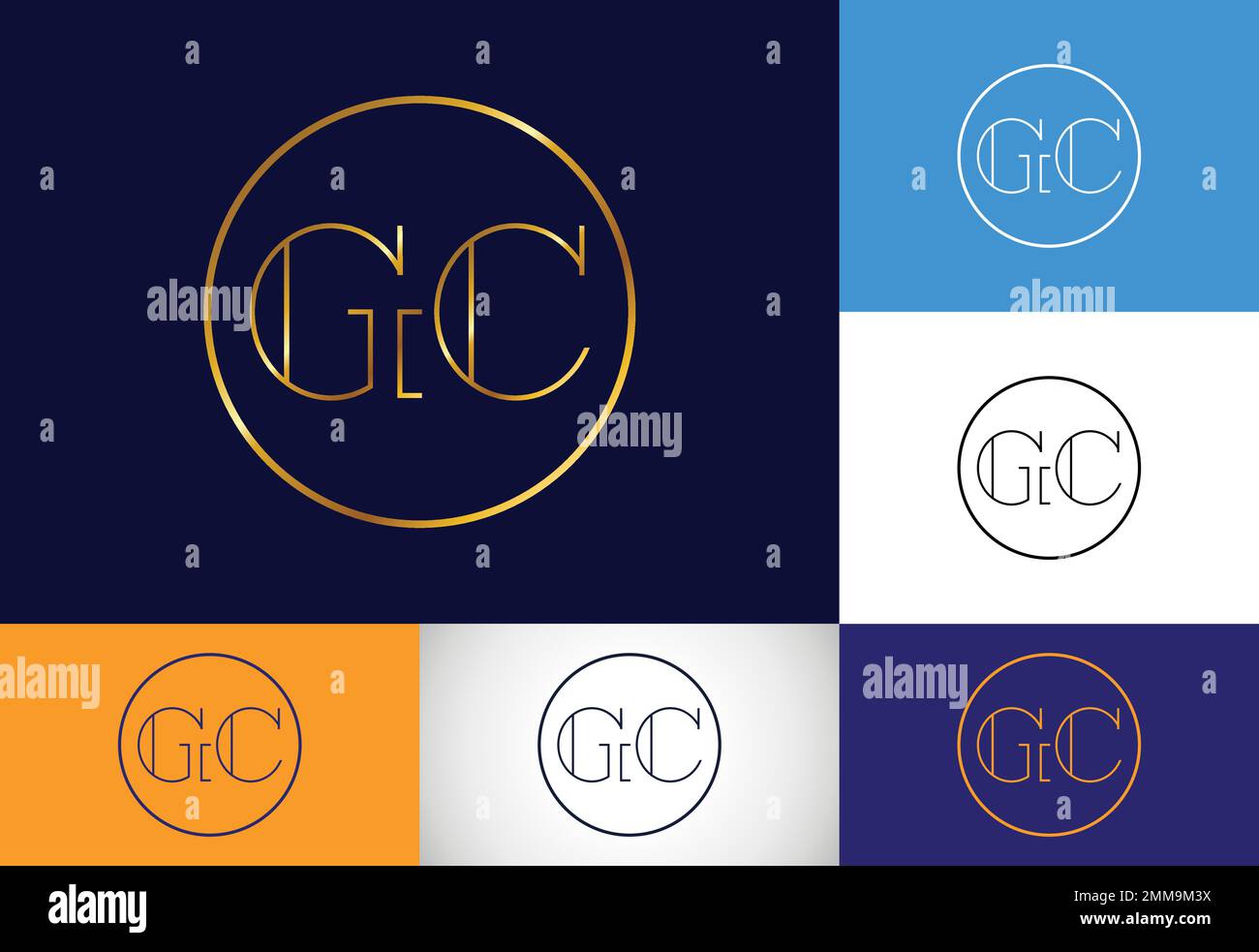 Initial Letter G C Logo Design Vector. Graphic Alphabet Symbol For ...