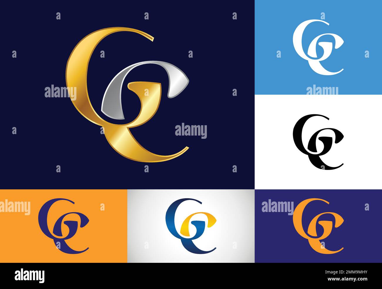 Initial Letter G C Logo Design Vector. Graphic Alphabet Symbol For ...