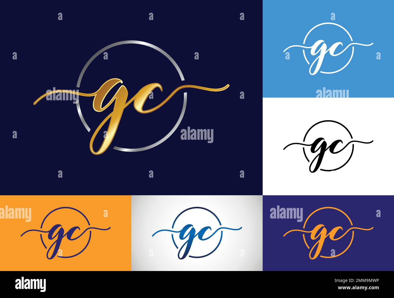Initial Letter G C Logo Design Vector. Graphic Alphabet Symbol For ...