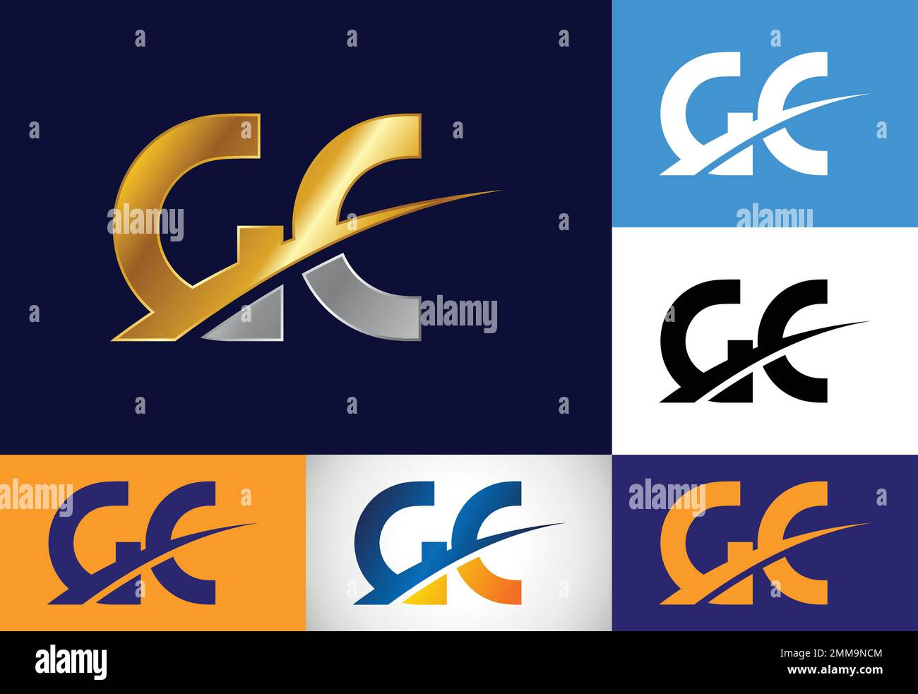 Initial Letter G C Logo Design Vector. Graphic Alphabet Symbol For ...