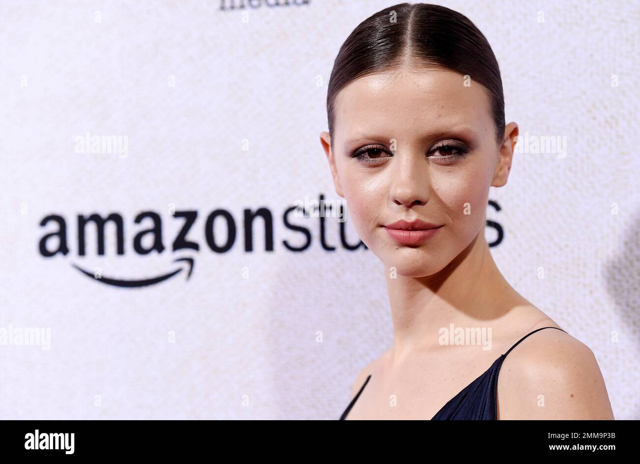 Mia Goth, a cast member in "Suspiria," poses at the premiere of the ...